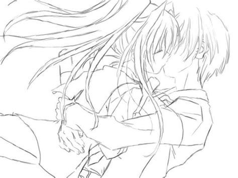 Parejas Frente A Frente Anime Anime Couples Coloring Pages