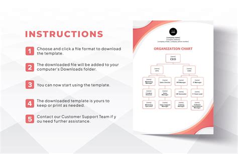 Blank Organization Chart Template In Portable Documents MS Word