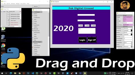 python drag and drop same like java netbeans tkinter 2020 urdu hindi youtube