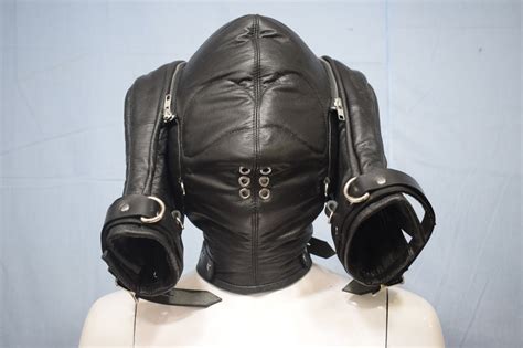 Bondage Submissive Bdsm Hood Black Soft Gimp With Zipper Etsy