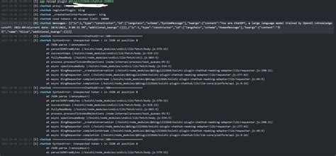 [bug] 使用 newbing adapter 时出现 syntaxerror unexpected token