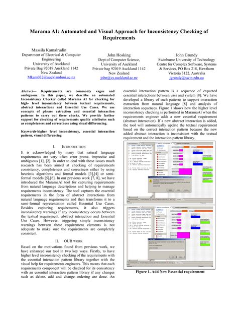pdf maramaai automated and visual approach for inconsistency checking of requirements