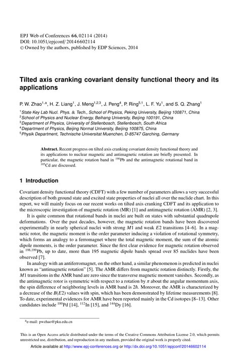 pdf tilted axis cranking covariant density functional theory and its applications