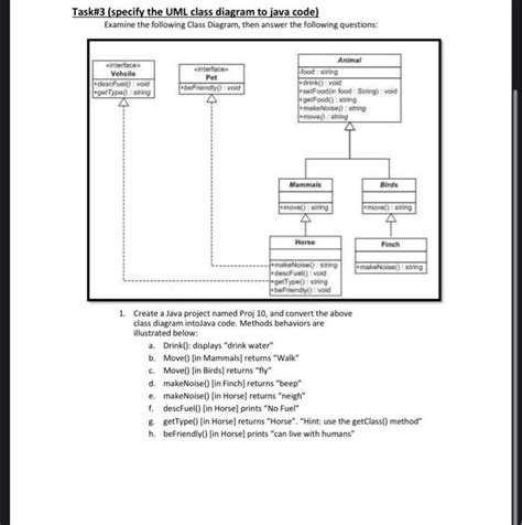 Solved Task 3 Specify The UML Class Diagram To Java Code Chegg