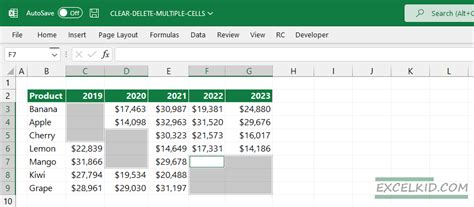 How To Clear Multiple Cells In Excel ExcelKid