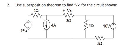solved 2 use superposition theorem to find vx′ for the