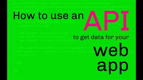 How To Use An API To Get Data For Your Web App YouTube