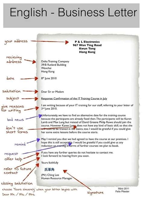 How To Write An Effective Business Letter In English Business Letter