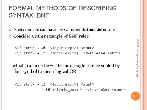 chapter 3 describing syntax and semantics topics ccsb