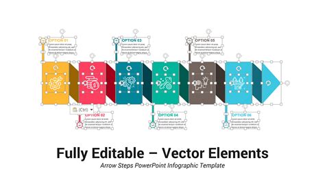Five Arrow Infographic Steps Powerpoint Template Ciloart NBKomputer
