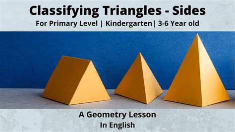 classifying triangles by sides a geometry lesson primary level youtube