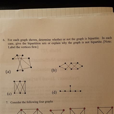 solved for each graph shown determine whether or not the