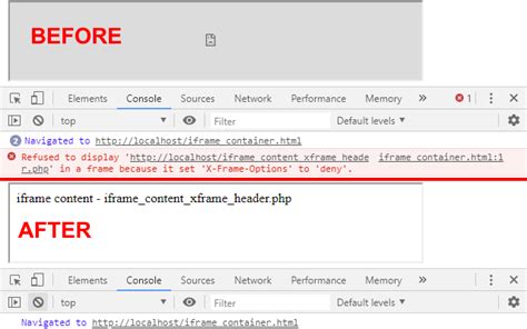 how to solve “load denied by x frame options” and and configuration webmarcello