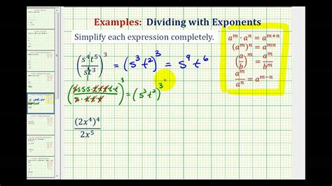 ex 2 simplify exponential expressions positive exponents only youtube