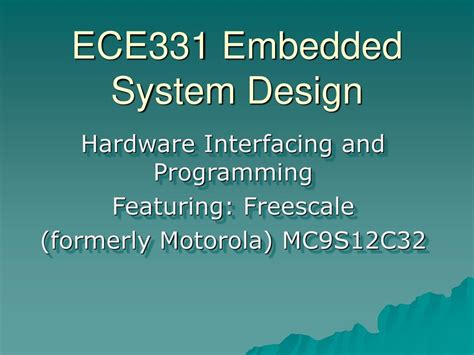 ece331 embedded system design ppt download