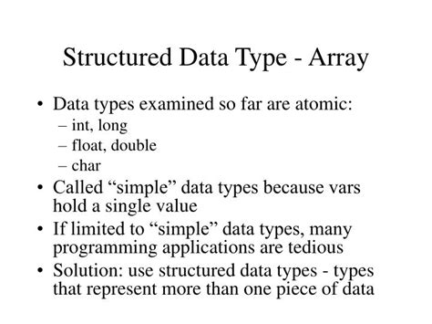 ppt structured data type array powerpoint presentation free download id 1114498