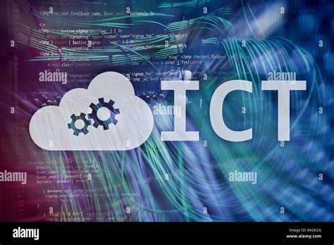 ICT Information And Communications Technology Concept On Server Room