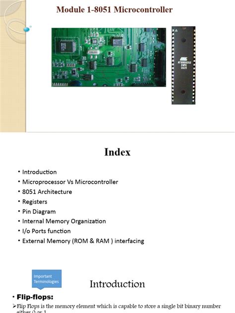 module 1 8051 microcontroller 1 pdf central processing unit microcontroller