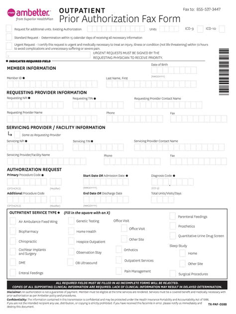 ambetter prior authorization form pdf fill online printable fillable blank pdffiller