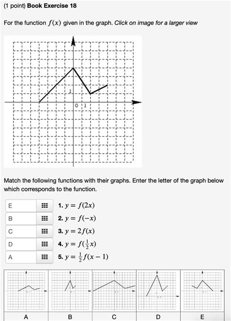 solved for the function 𝑓 𝑥 f x given in the graph match