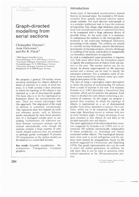 pdf graph directed modelling from serial sections