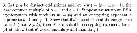 solved let p q be distinct odd primes and let lambda m