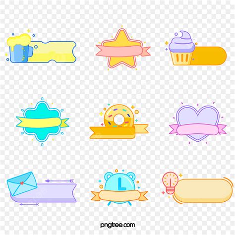 Text Box Cute Vector PNG Images Colorful Cute Text Box Textbox Stars