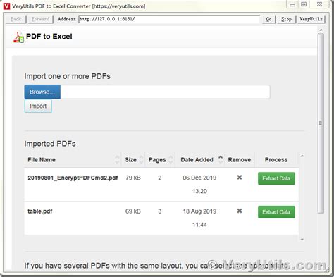 veryutils pdf table extractor software does extract text columns from selectable or searchable