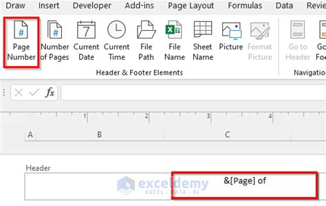 How To Insert Page Number In Excel 7 Easy Methods