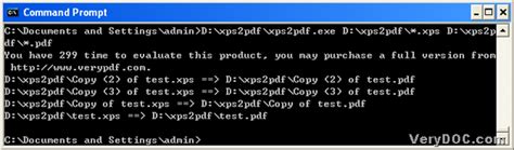How To Batch Convert XPS To PDF Through Command Line VeryDOC