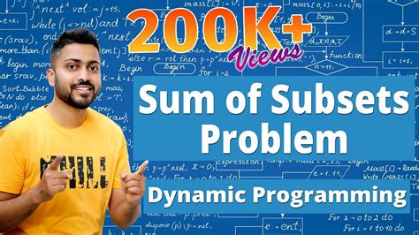 l 5 5 sum of subsets problem dynamic programming youtube