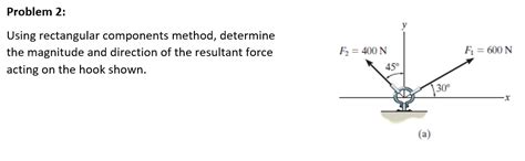 solved problem 2 using rectangular components method