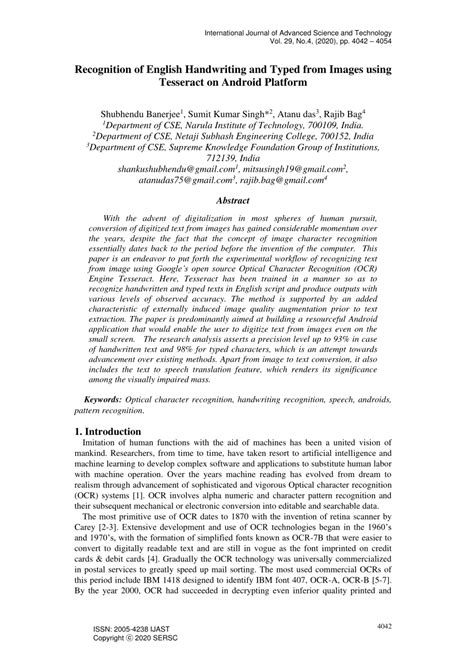 pdf recognition of english handwriting and typed from images using tesseract on android platform