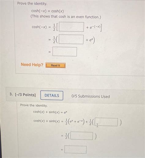 solved prove the identity cosh x cosh x this shows