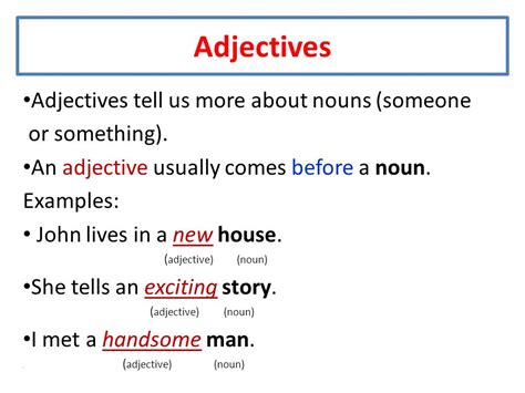 What Are Adjectives Definition Usage Examples