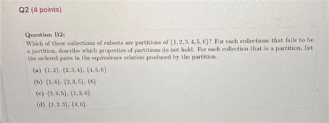 solved question b2 which of these collections of subsets