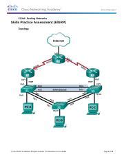 CCNA Scaling Networks Skills Practice Assessment For EIGRP Course Hero