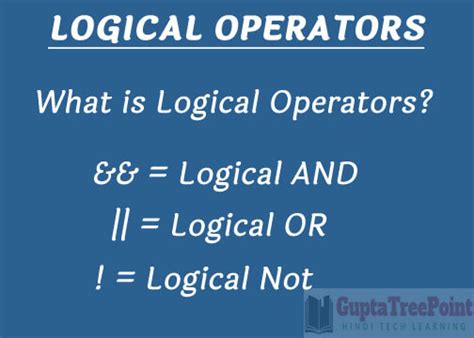 logical operators in c c programming में logical operators क्या होता है
