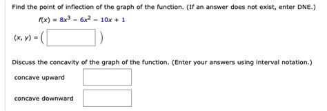 solved find the point of inflection of the graph of the function if an answer does not exist