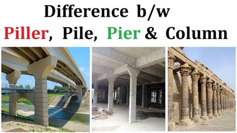 Difference Between Piller Pile Pier Column Difference Between