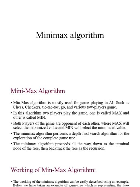 minimax algorithm pdf discrete mathematics computational science