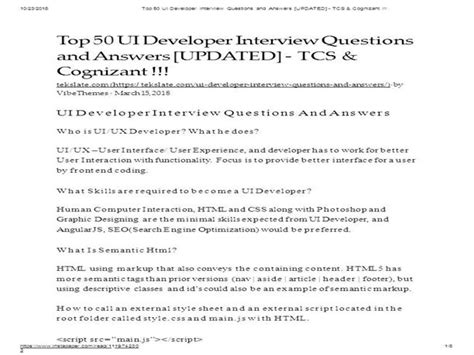 front end developer interview questions and answers pdf unique interview questions
