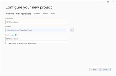 vb windows forms application vb net tutorial