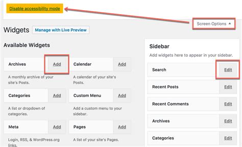 How To Add And Customize Widgets In Wordpress Site Webnots