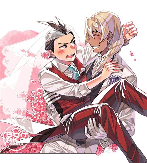 Apollo Justice And Klavier Gavin Ace Attorney Drawn By Miz Bannako Danbooru