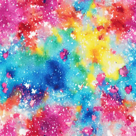 Colorful Paint Splatter With Glitter Spray Watercolor Creative Fabrica