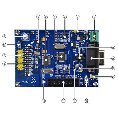 ads1256 24 bit ad high precision adc stm32f103c8t6 module