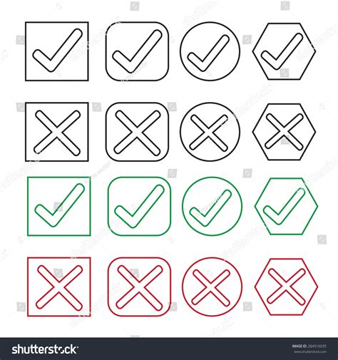 Check Box Icon Set Stock Vector Royalty Free 284916035 Shutterstock