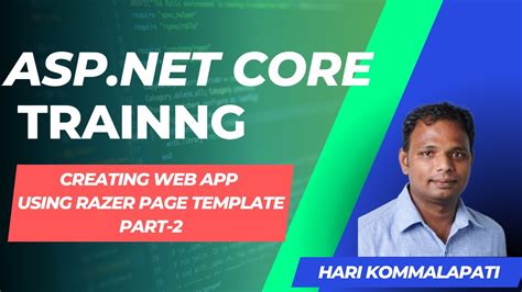 3 asp core training creating a web app with razor pages session 2 youtube