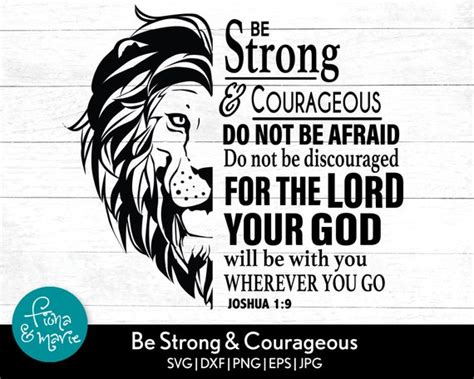 Be Strong And Courageous Do Not Be Afraid Do Not Be Etsy